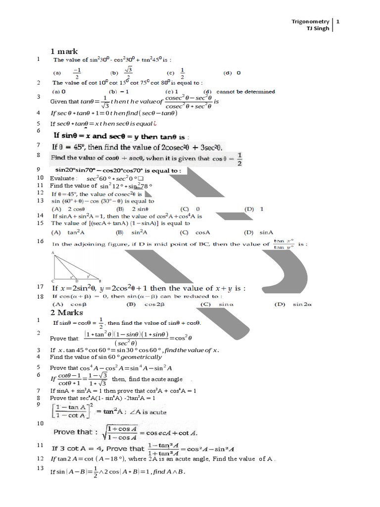 5 Trigonometry | PDF | Trigonometric Functions | Trigonometry