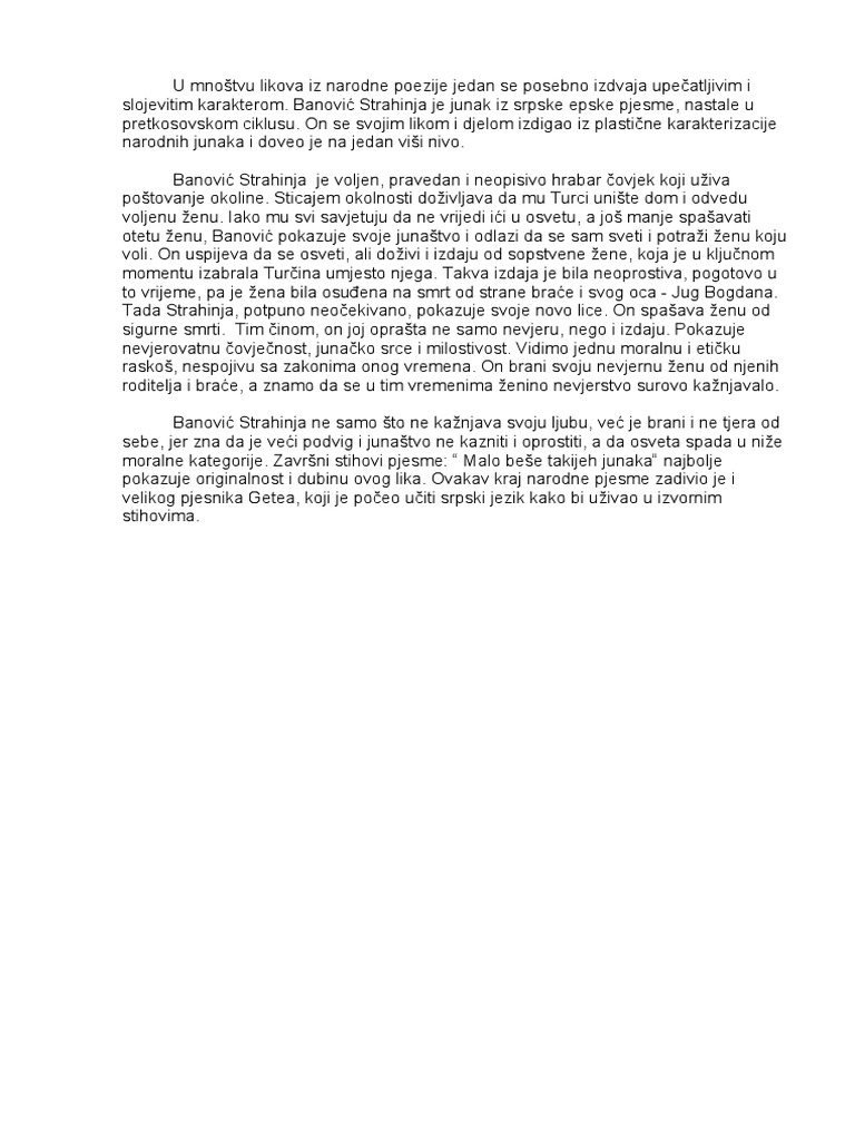 Banovic Strahinja | PDF