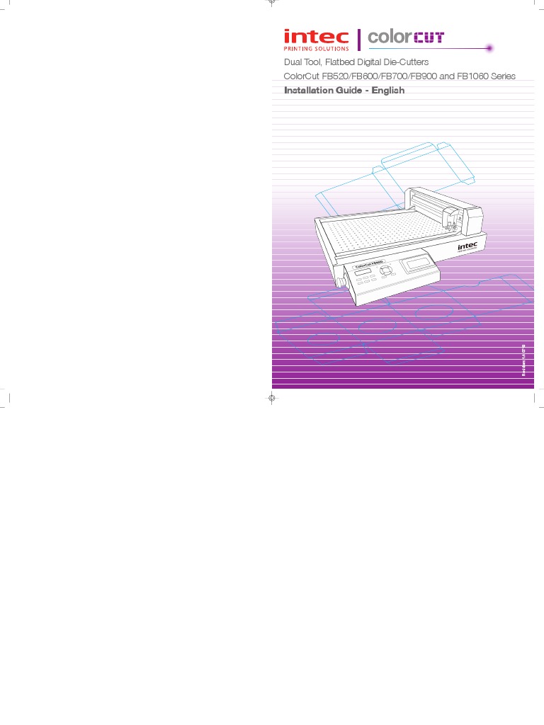 Intec ColorCut Flatbed Setup Manual | PDF | Blade | Printing
