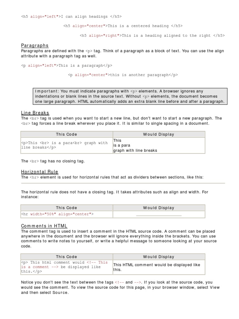 202005171817289765Priyanka-WT-HTML Basics-2 | PDF | Html Element | Html