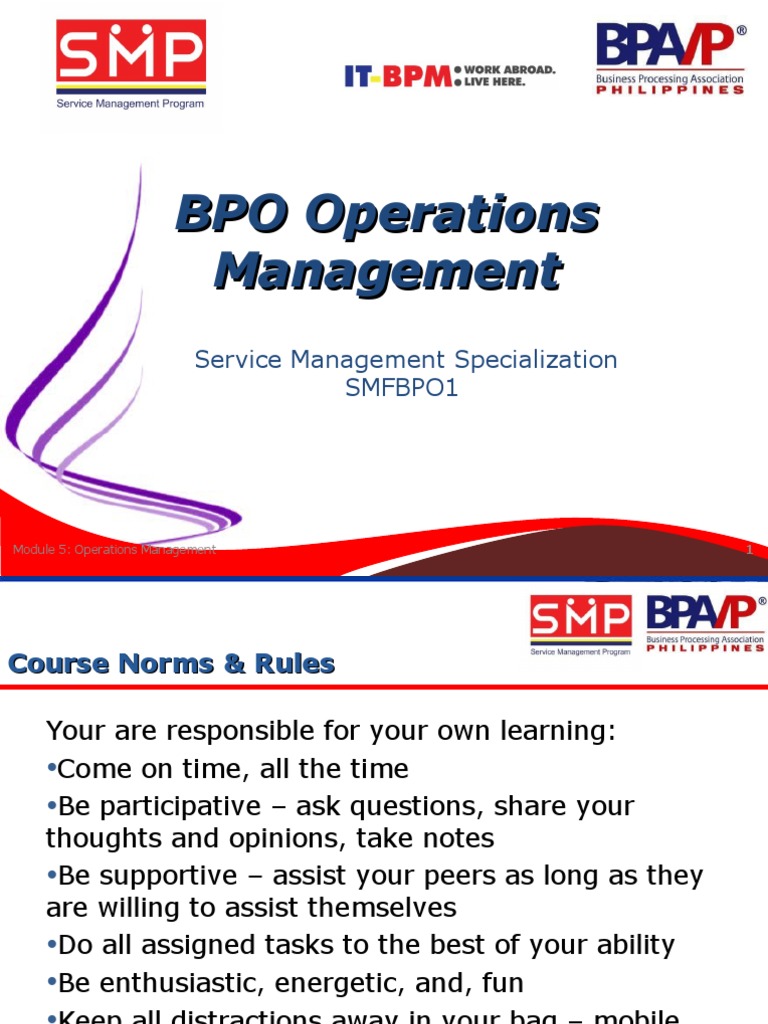 BPO Operations Management Overview | PDF | Operations Management | Lean ...