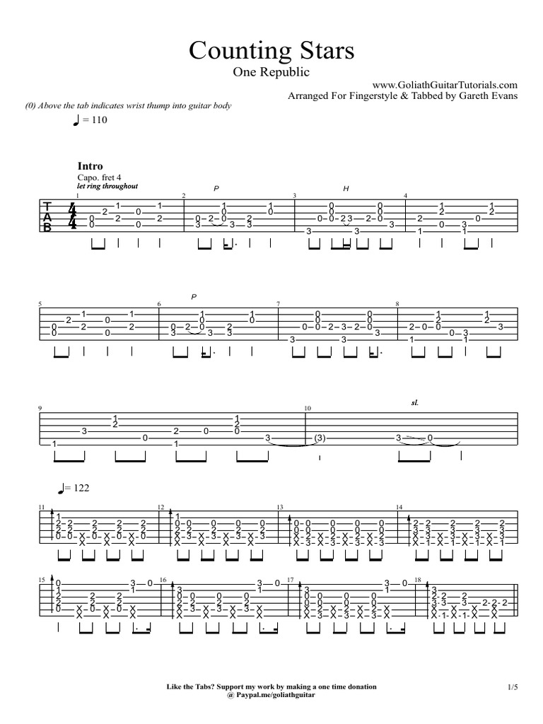 Counting Stars - One Republic | PDF | European Musical Instruments ...