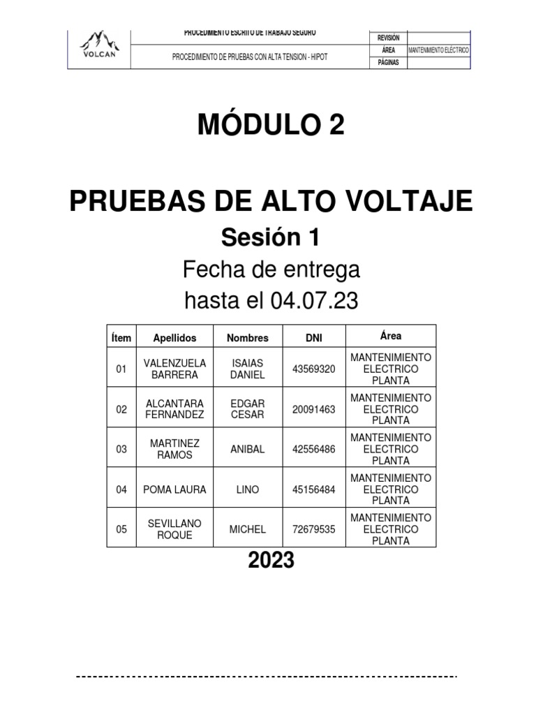 Pruebas de Alto Voltaje - Grupo 1 | PDF | Transformador | Aislador ...