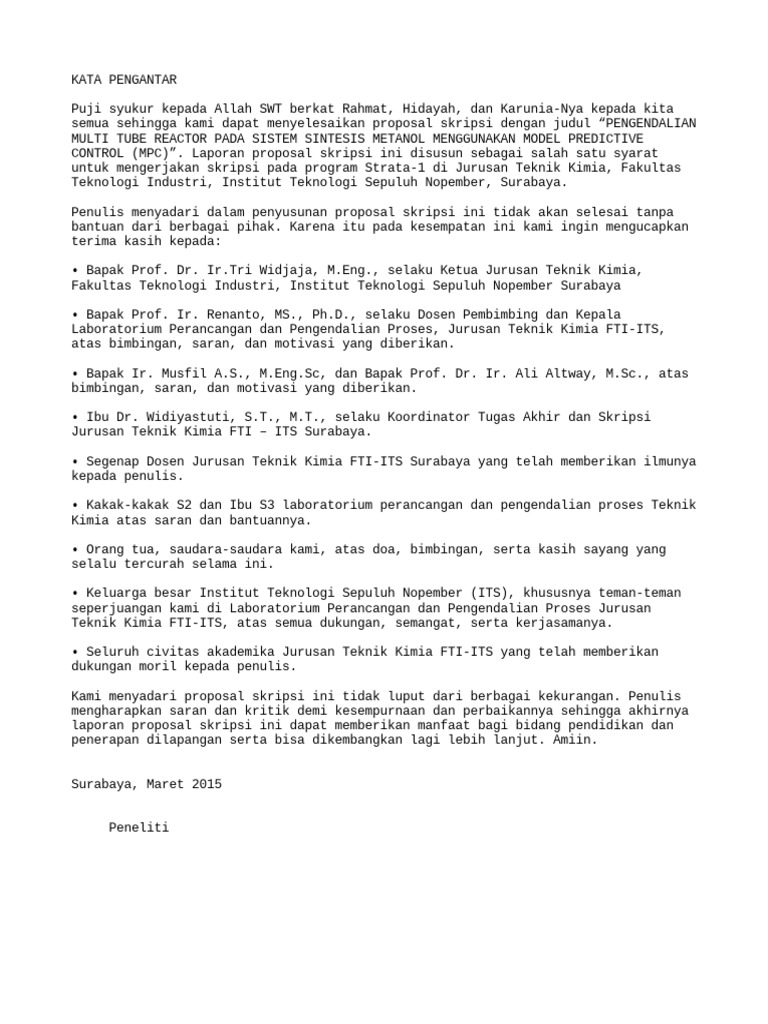 Contoh Kata Pengantar Skripsi 2022 - 220404 - 030238 | PDF | Seni ...