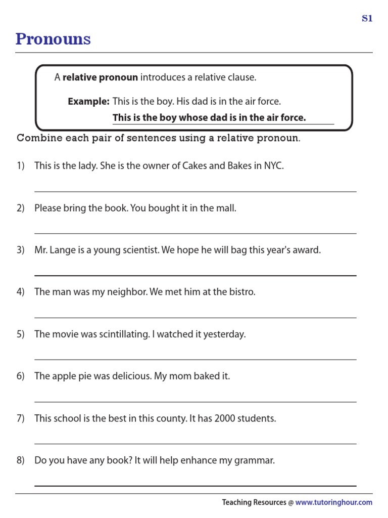 Relative Pronouns | PDF