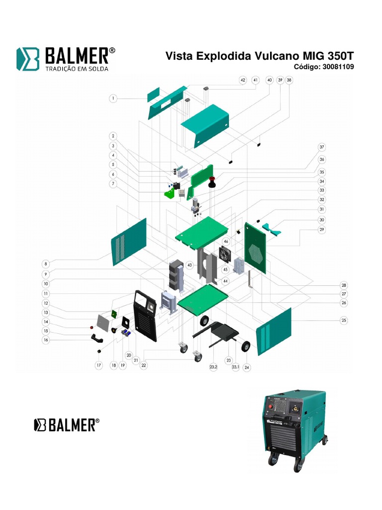 Vista Explodida Vulcano MIG 350T | PDF
