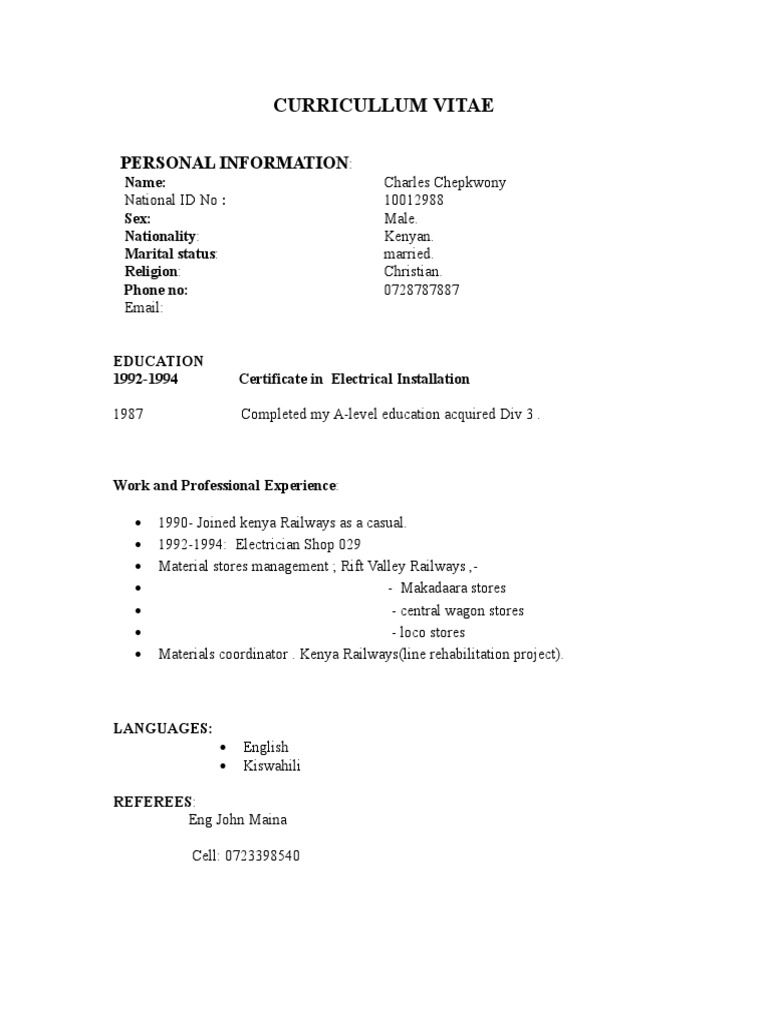 Chepkwony CV | PDF