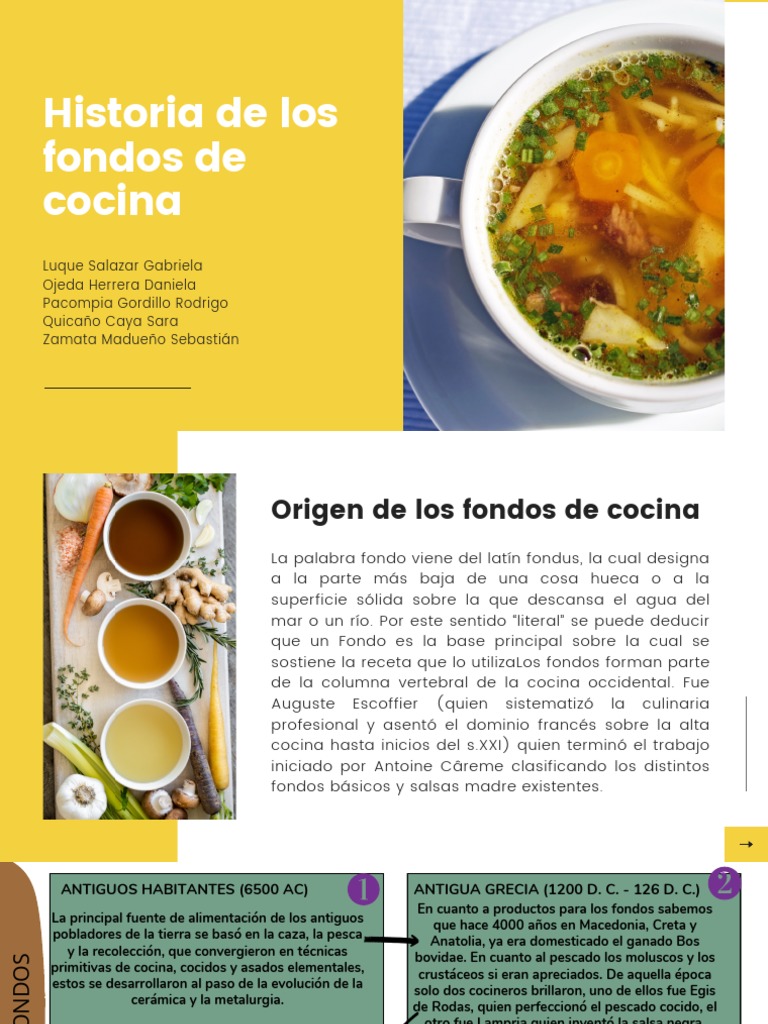 Historia de La Cocina | PDF | Salsa | Caldo