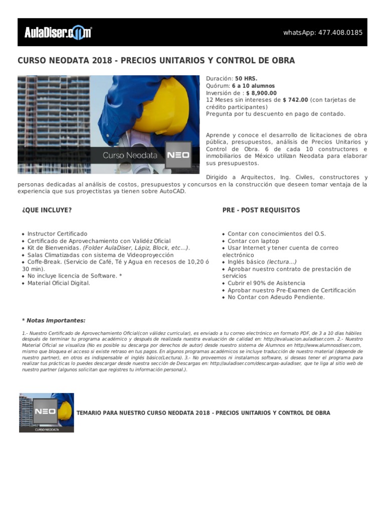 Ficha Curso Neodata | PDF | Comunicación