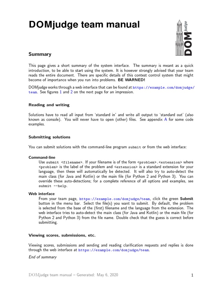 Team Manual | PDF | Computer Program | Programming