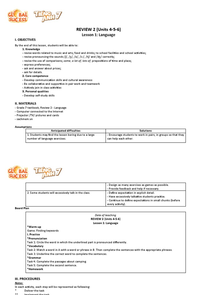 TA7-Review 2 | PDF | Phrase | Reading Comprehension