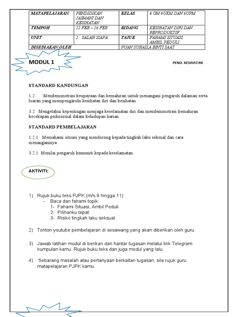 Modul PJPK Tahun 6 | PDF