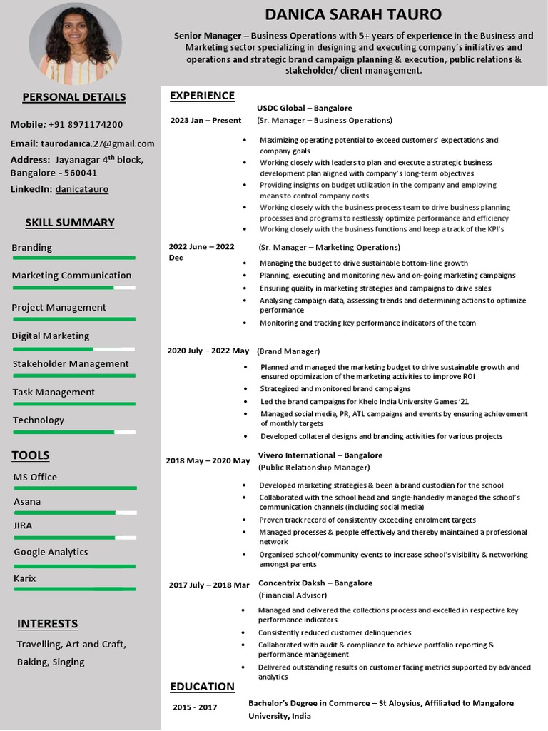 Danica - Resume - '23 | PDF | Marketing | Brand