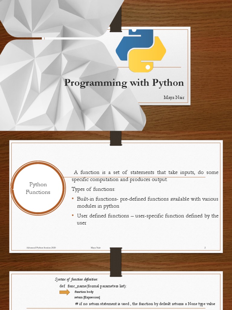 Programming With Python I Notes2 | Download Free PDF | Parameter ...