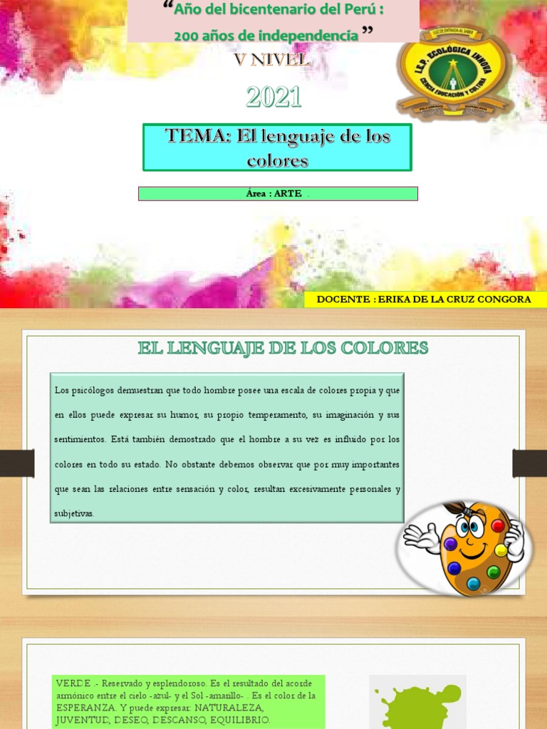 CLASE 1 (El Lenguaje de Los Colores) | PDF | Color | Amor