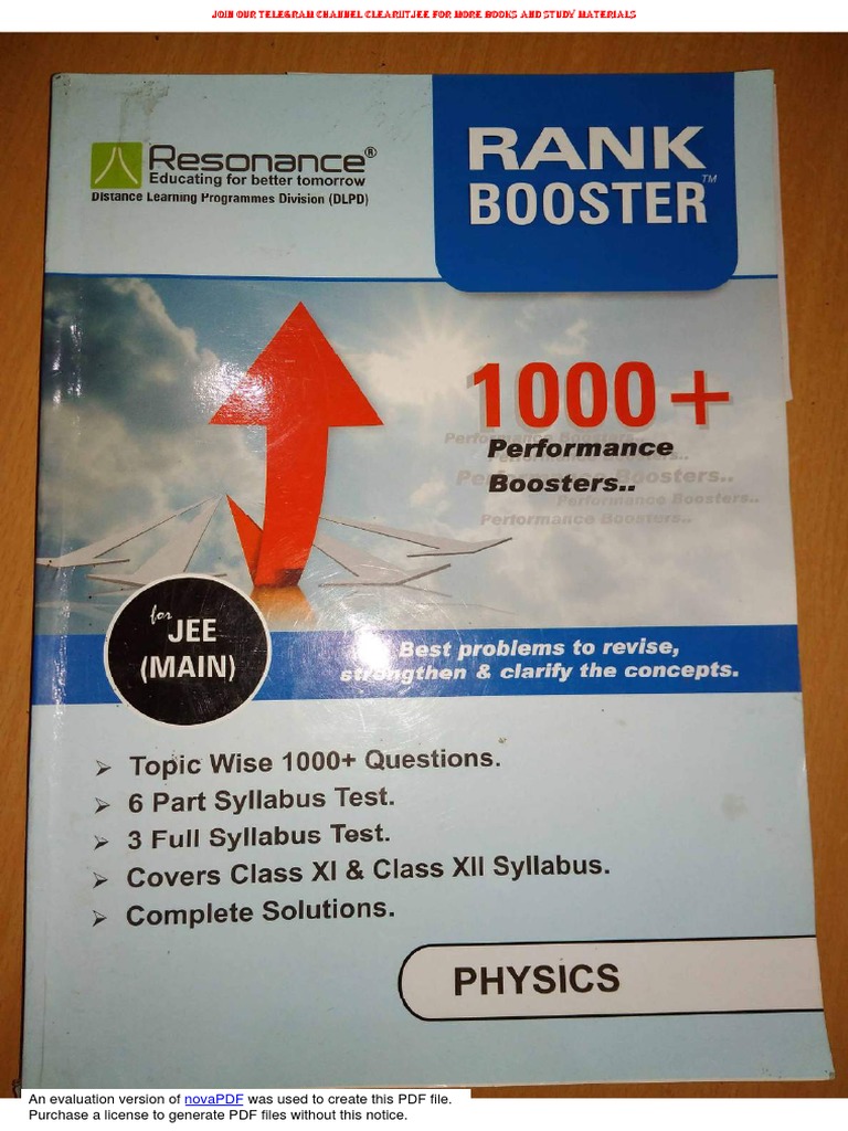 Rank Booster JEE MAIN Physics Part 1-Compressed | Download Free PDF | Software