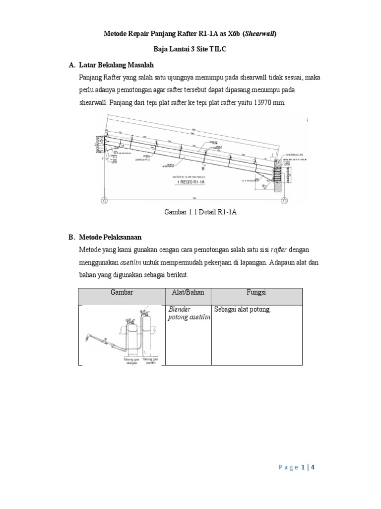 Metode Pemasangan Rafter | PDF