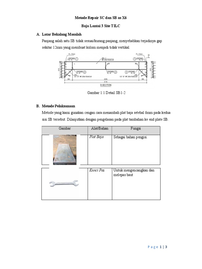 Metode Repair Vertikal Kolom | PDF