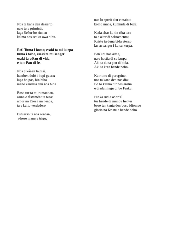 Canto en Papiamento | PDF