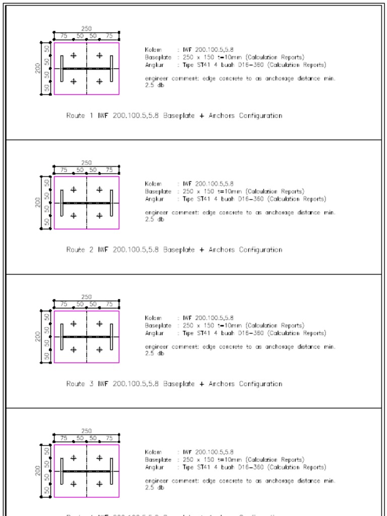 Configuration Baseplate and Anchor Route 1-8 | PDF