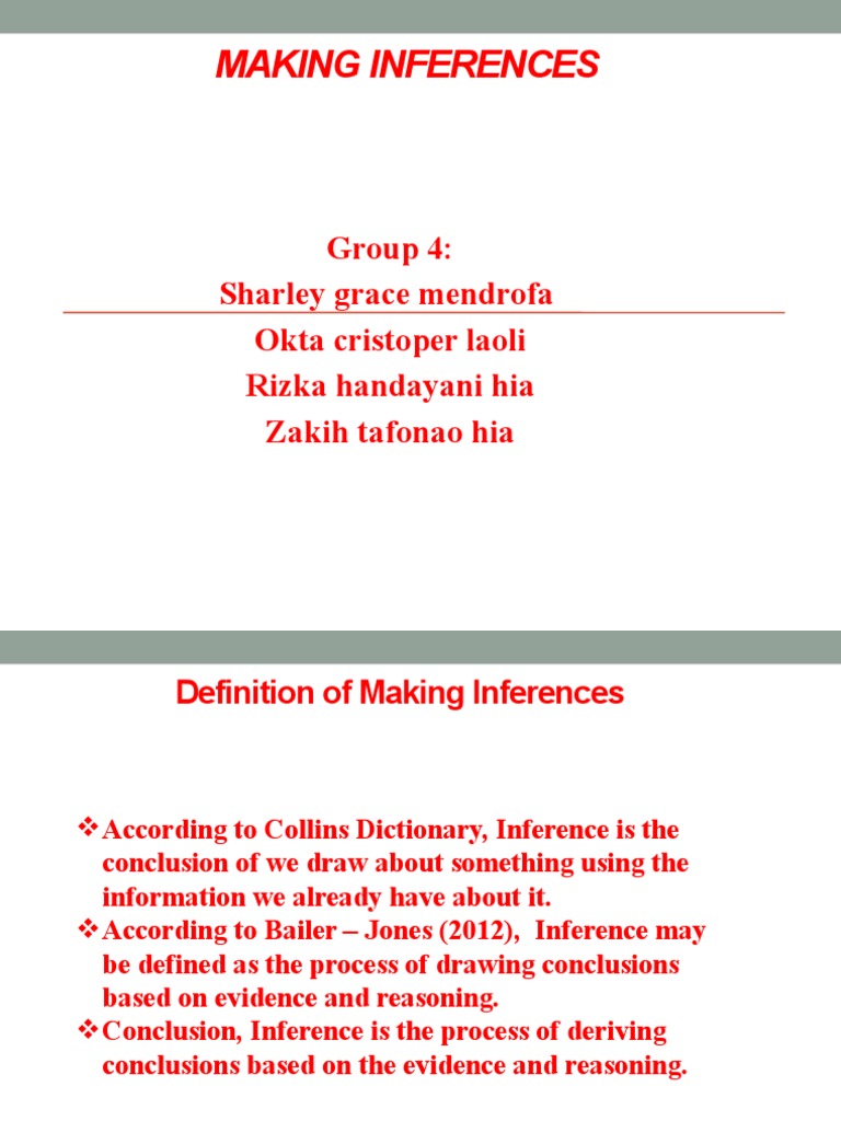 Understanding Inferences in Texts | PDF | Inference | Question
