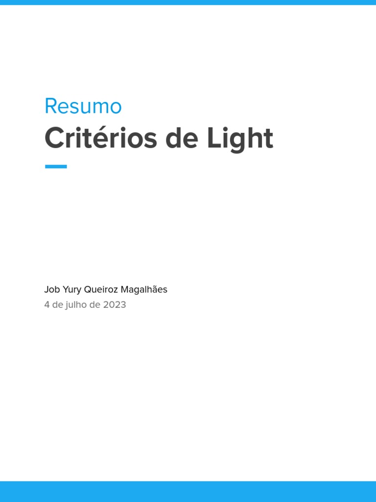 Críterios de Light | PDF | Remédio | Causas de morte