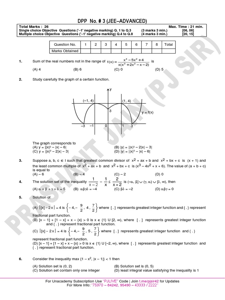 DPP 3 | PDF | Arithmetic | Number Theory