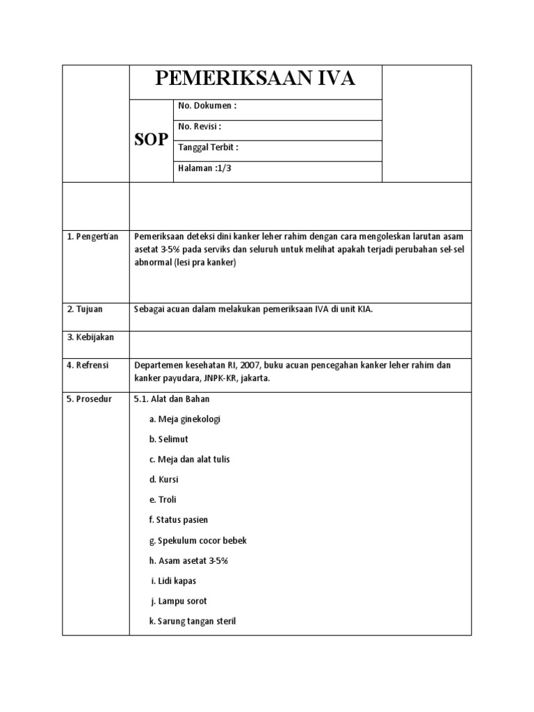 Sop Iva Terbaru 2023-2024 | PDF