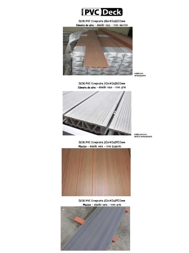 PVC-Deck diseños 4 modelos | PDF