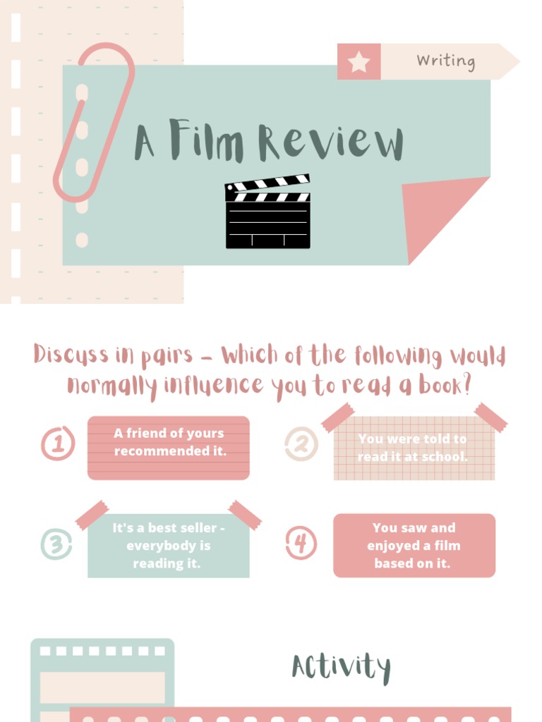 3rd Bac - Writing A Film Review | PDF