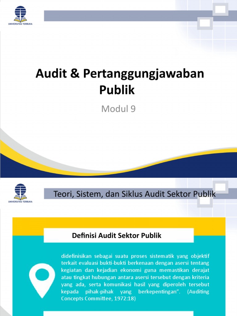 Modul 9 Audit Dan Pertanggung Jawaban Publik | PDF | Pengelolaan Keuangan & Uang