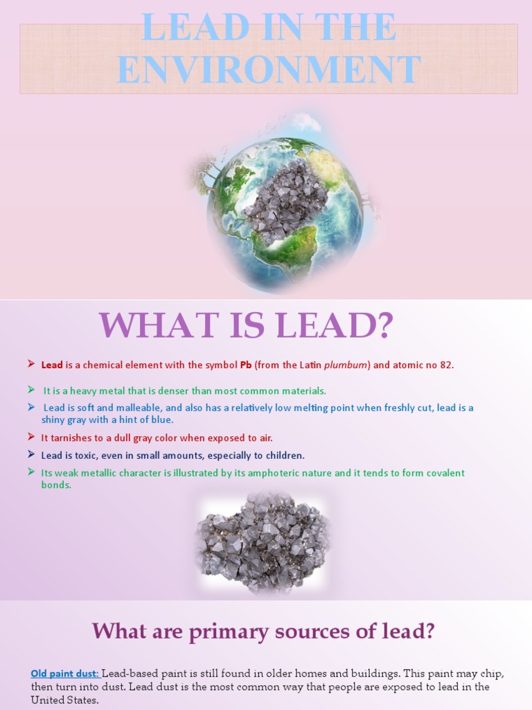 Jaisy2 LEAD IN THE ENVIRONMENT | PDF | Lead | Chemistry