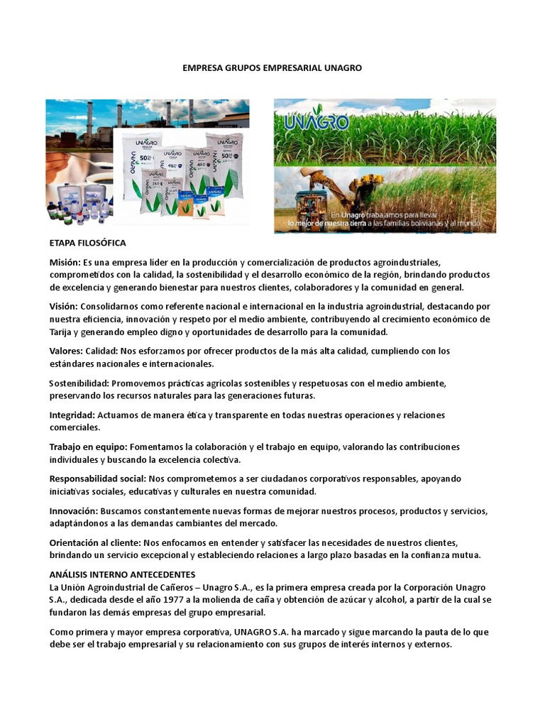 UNAGRO | PDF | Calidad (comercial) | Business