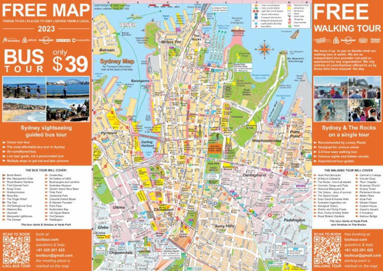 Free Tourist Map of Sydney | PDF