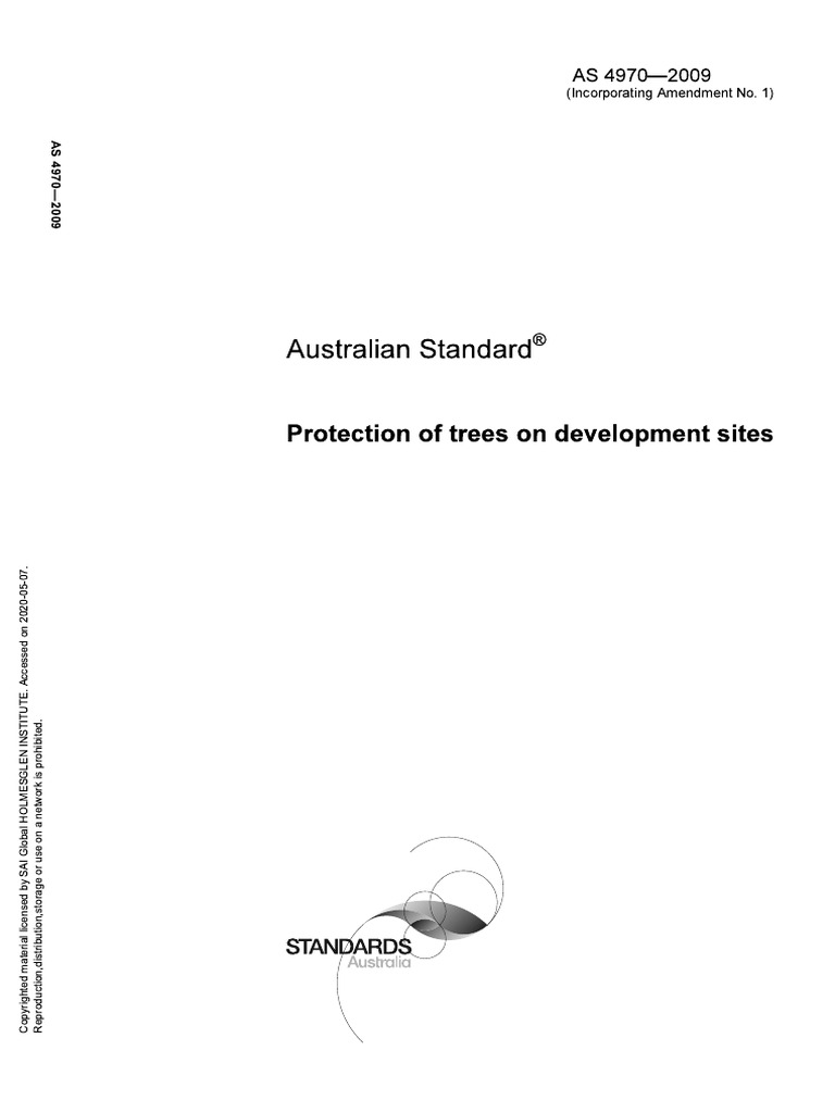 AS4970.2009 Protection of Trees On Development Sites | PDF
