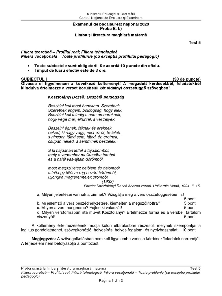 Eb 2020 Test 4 | PDF