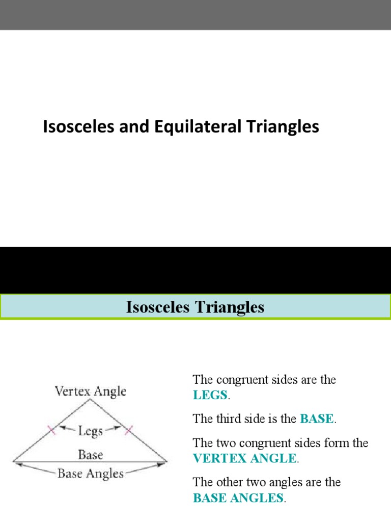 Isosceles and Equilateral Triangles | PDF