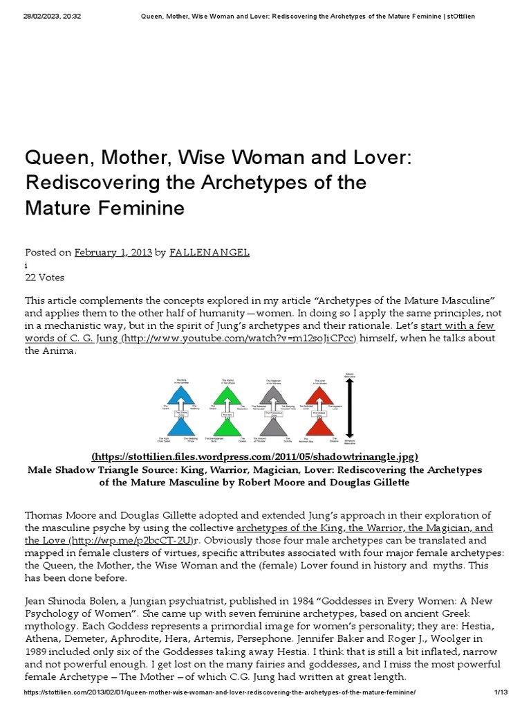 Queen, Mother, Wise Woman and Lover - Rediscovering The Archetypes of ...