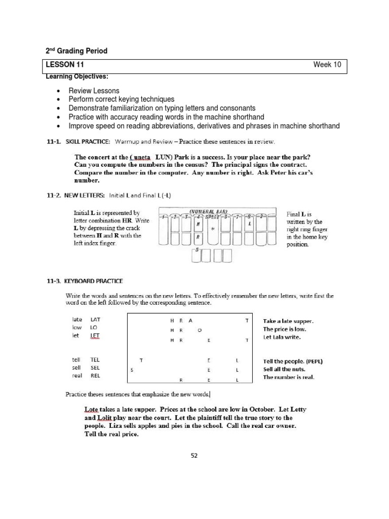 MS For 2nd Grading Period | PDF | Shorthand | Writing