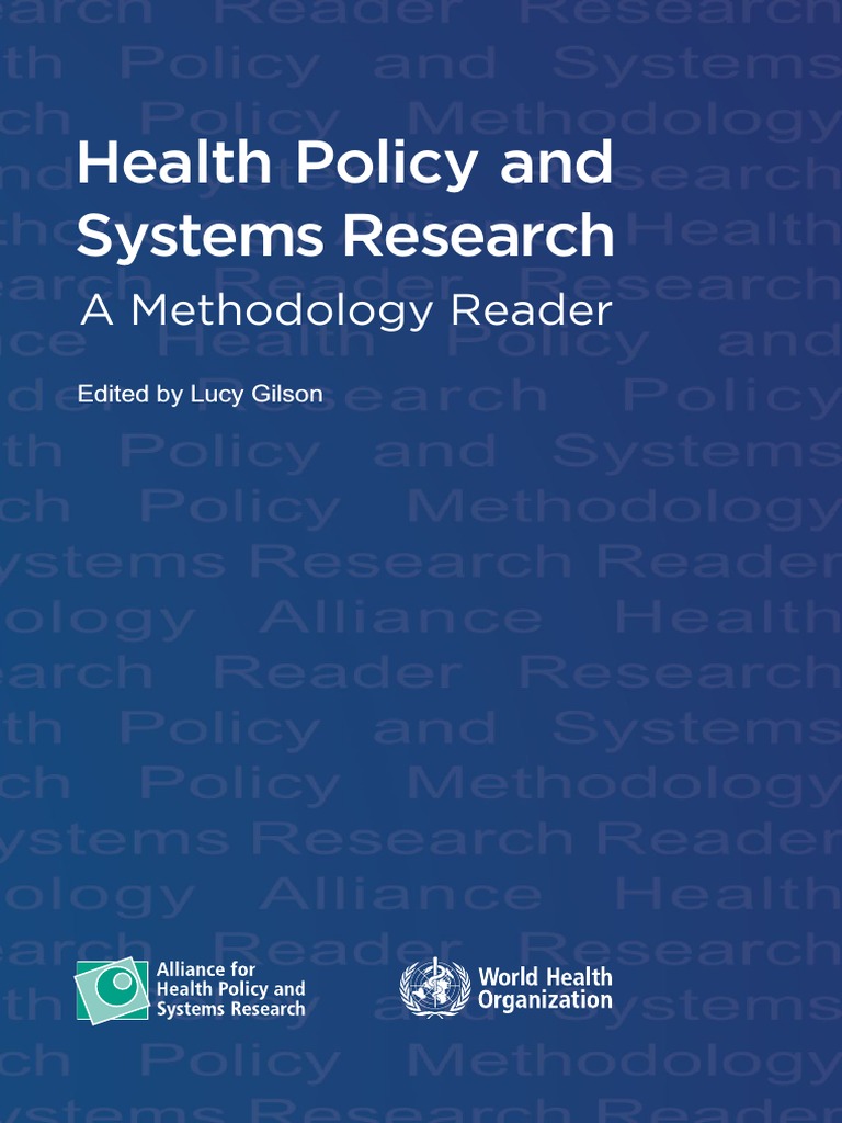 Health Policy and Systems Research: A Methodology Reader | PDF | Health System | Policy