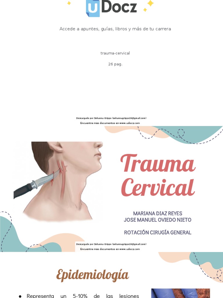 Trauma Cervical 418773 Downloable 525600 | PDF | Nervio vago | Lesión