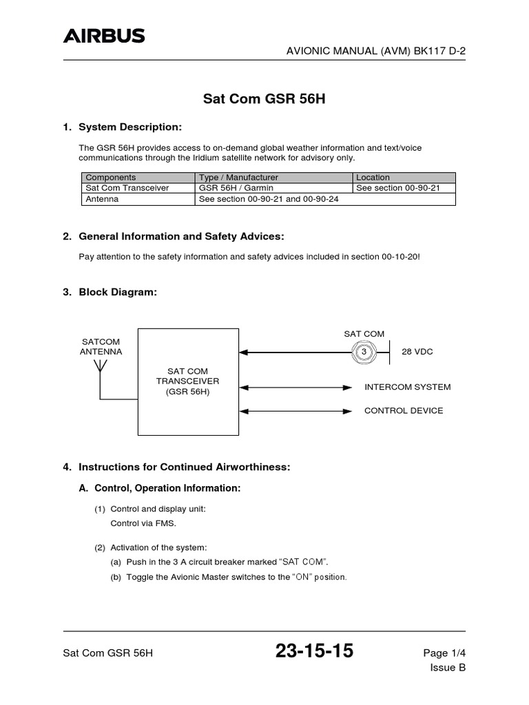Sat Com GSR 56H: System Description: 1 | PDF | Communications Satellite ...