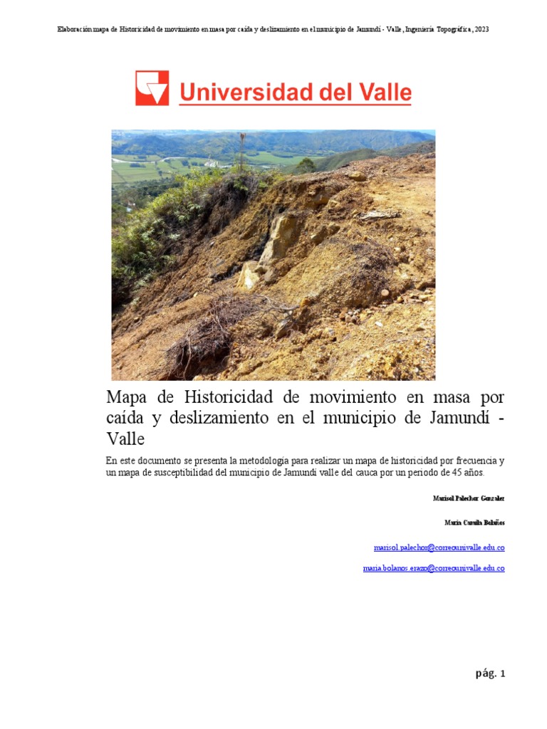 Mapas de Deslizamientos en Jamundí | PDF | Mapa | Riesgo