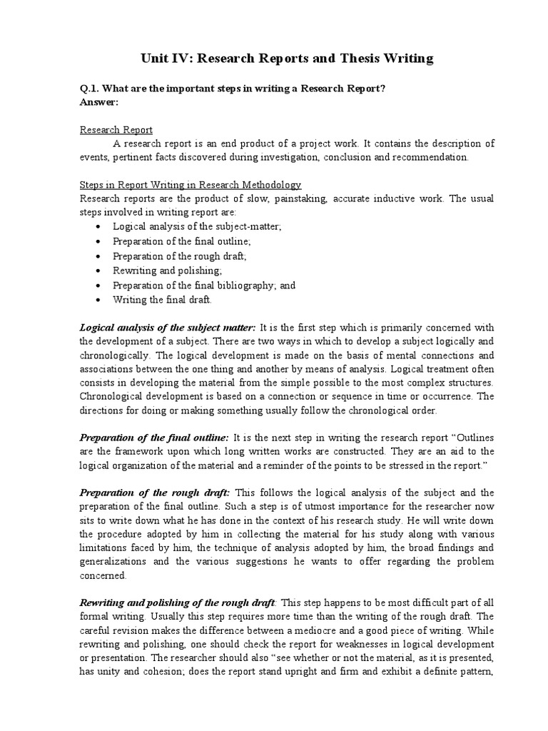 Unit 4 RM | Download Free PDF | Thesis | Communication