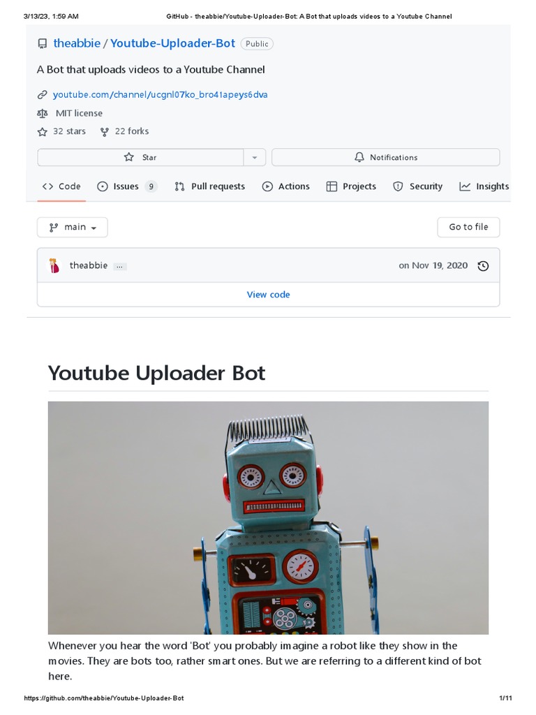 Youtube Uploader Bot | PDF | You Tube | Application Software