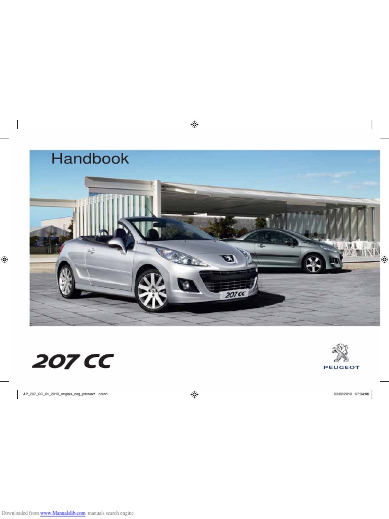 207 CC | PDF | Trunk (Car) | Manual Transmission