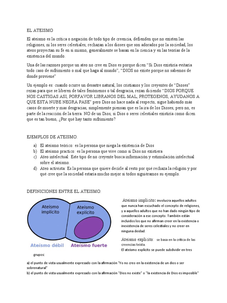 El Ateismo | PDF | Ateísmo | Dios