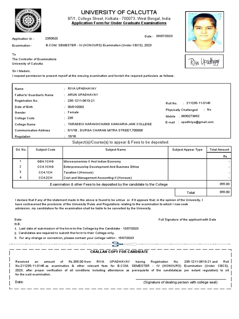 Enrolment - Form - 235 1211 0613 21 - 05 07 2023 - 22 39 | PDF ...