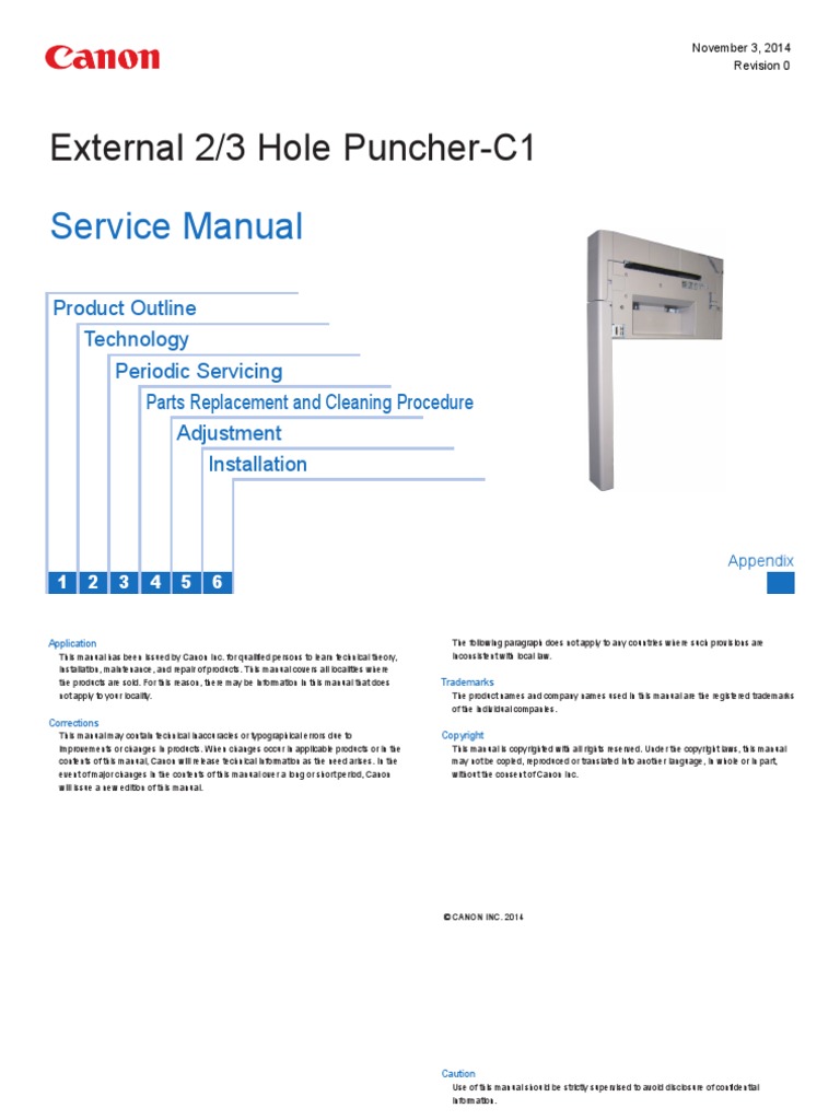 External 2 - 3 Hole Puncher C1 Service Manual | PDF | Electrical Connector | Electronic Circuits