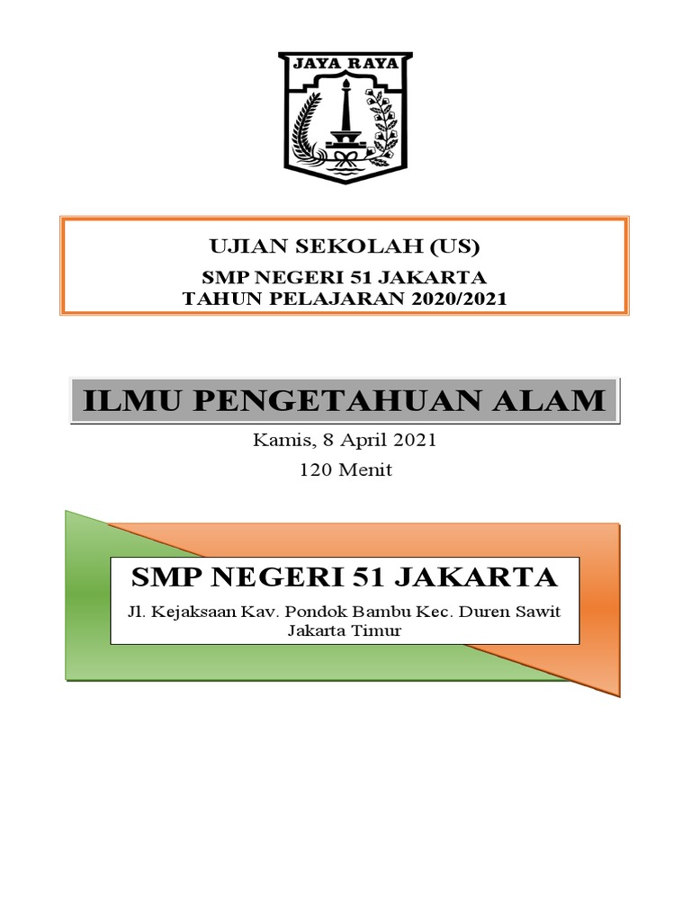 Soal Us Ipa 2021 Pilihan Ganda | PDF